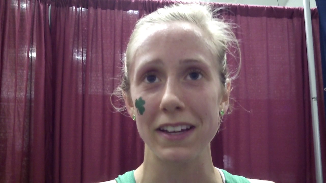 Anna Rohrer After Taking 3rd in 5k at 2017 NCAA Indoors - YouTube