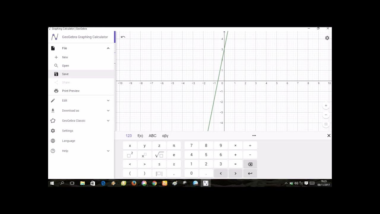 cara menggunakan aplikasi Graphing Calc I Geogebra - YouTube