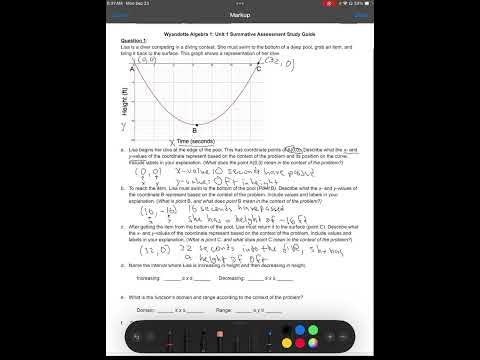 Algebra 1 Unit 1 Summative Assessment Study Guide (part 1) - YouTube