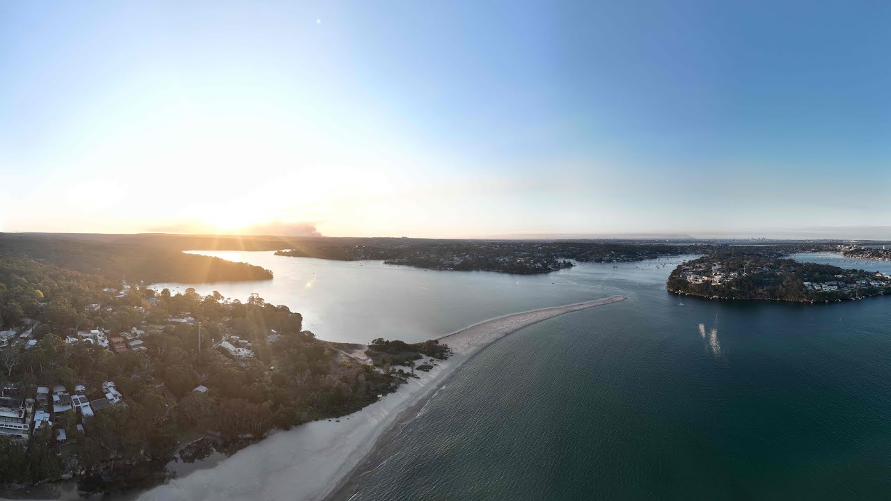 Sunset along the busy port hacking river sydney - YouTube