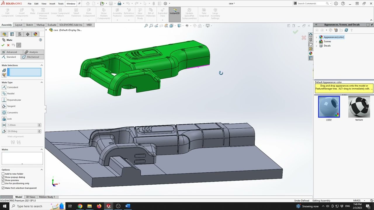 SolidWorks Reciprocating saw case - Mold Tools Design - YouTube