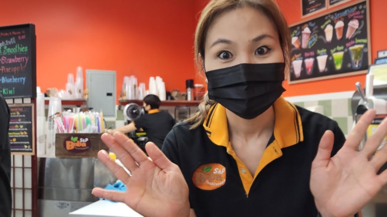 S&P Boba Tea + Desserts Cafe at HMART Food court - YouTube