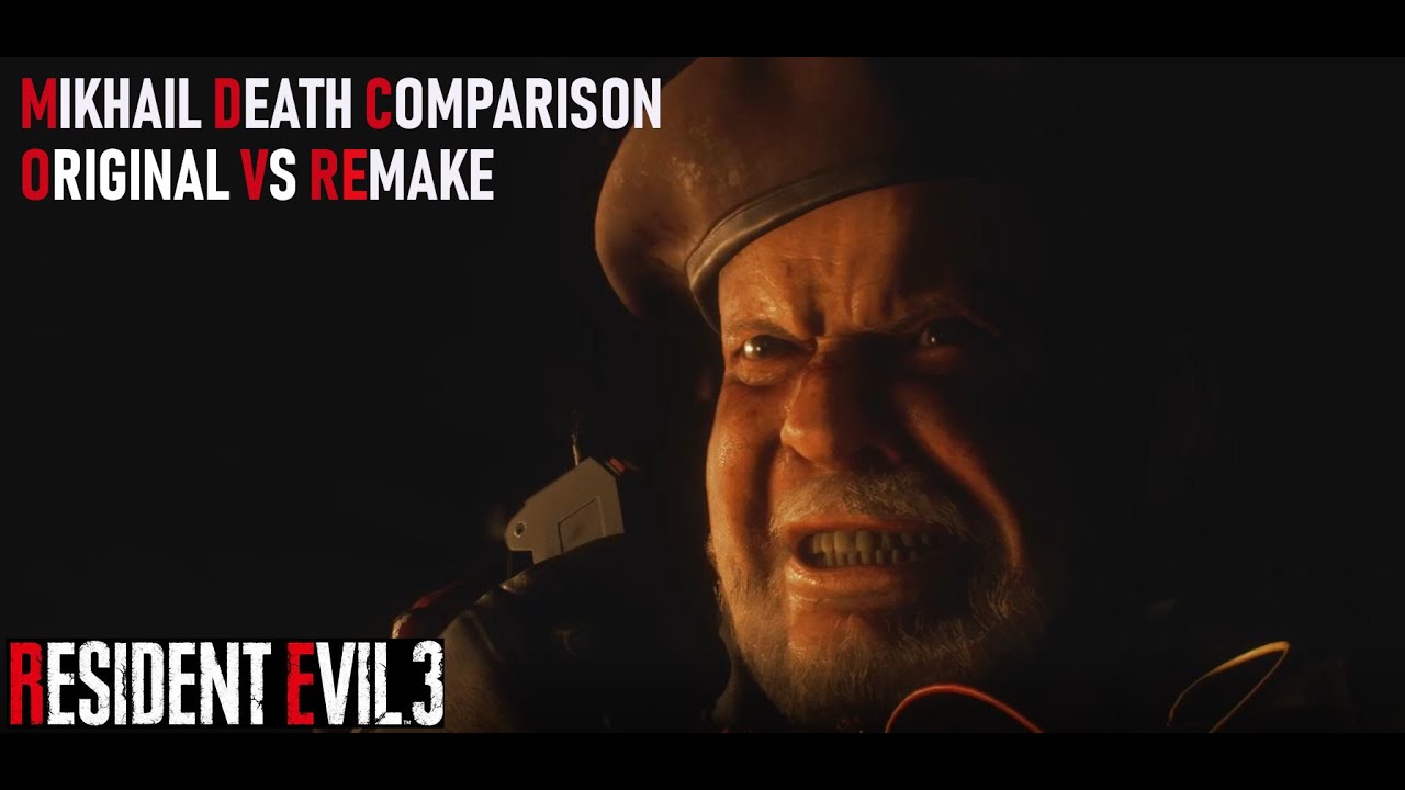 Mikhail Viktor Death Scene Comparison - Resident Evil 3 Original vs ...