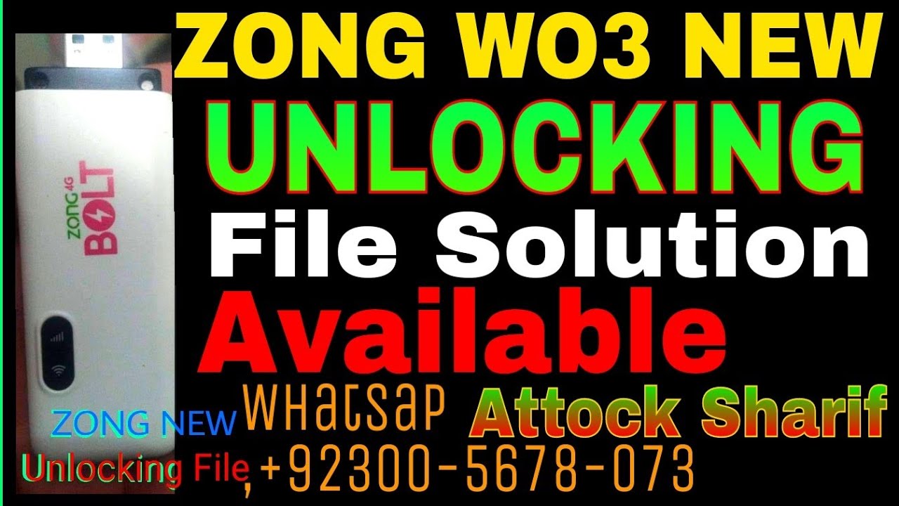ZONG W03 NEW UNLOCK SOLOUTION Zong w03 wingle 2023 unlockings AttockSharif - YouTube