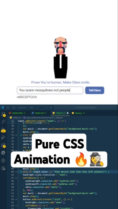 Make Glare Smile CAPTCHA CSS Animation - YouTube