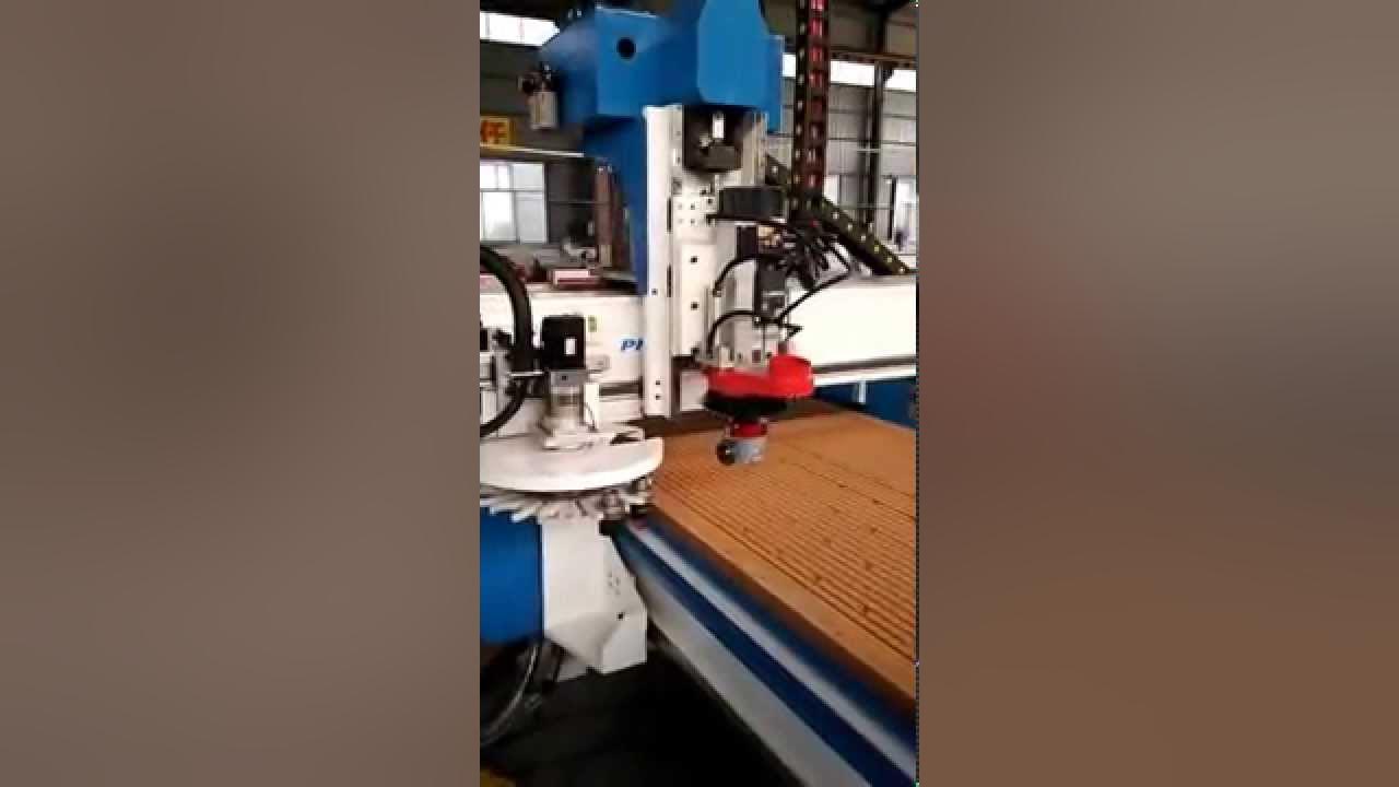 ATC auto tool change cnc router with HSD aggregate FLDM1330 - YouTube