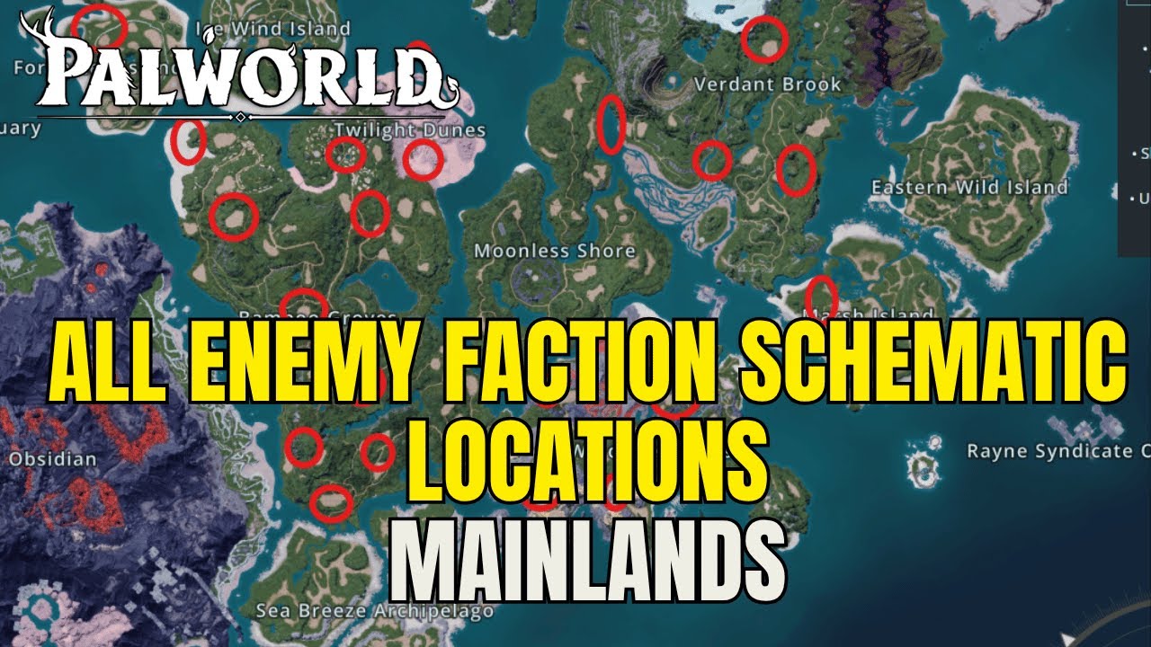 Palworld Enemy Faction Base REYNE SYNDICATE Schematics: Locations ...