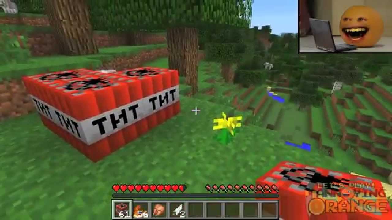 Annoying Orange Let's Play Minecraft #2 TNT Revenge!!! By Nicco Roma ...