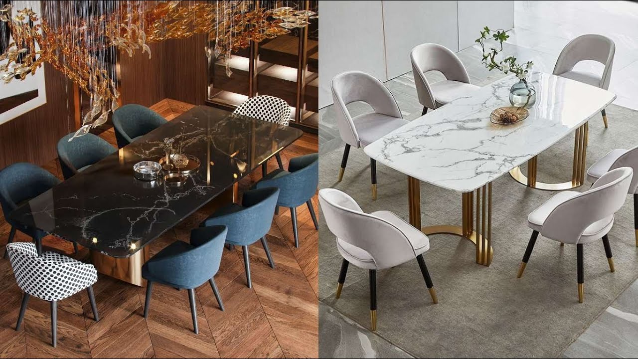 Most Unique Marble Top Dining Table Design Ideas || Marble Countertop ...