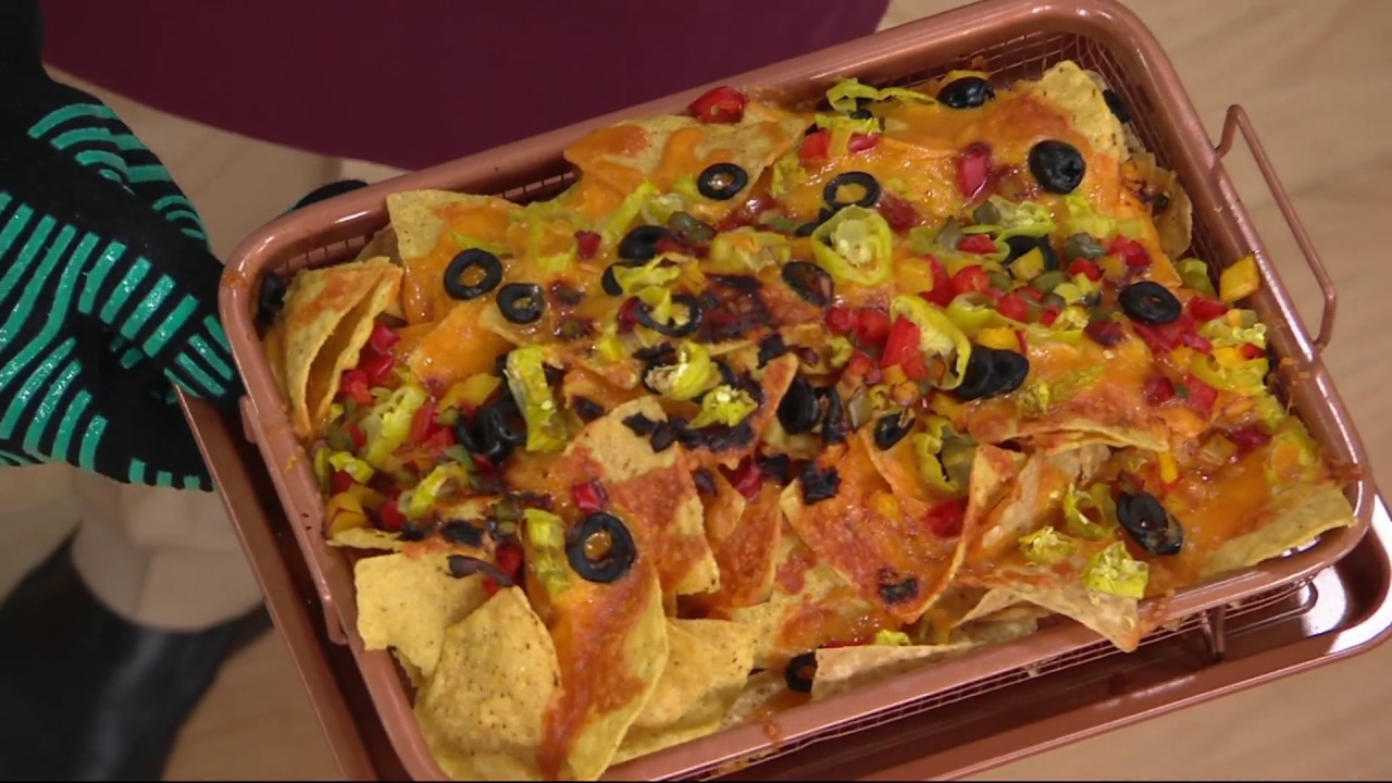 Copper Chef 4-pc Ceramic Nonstick Copper Crisper on QVC - YouTube