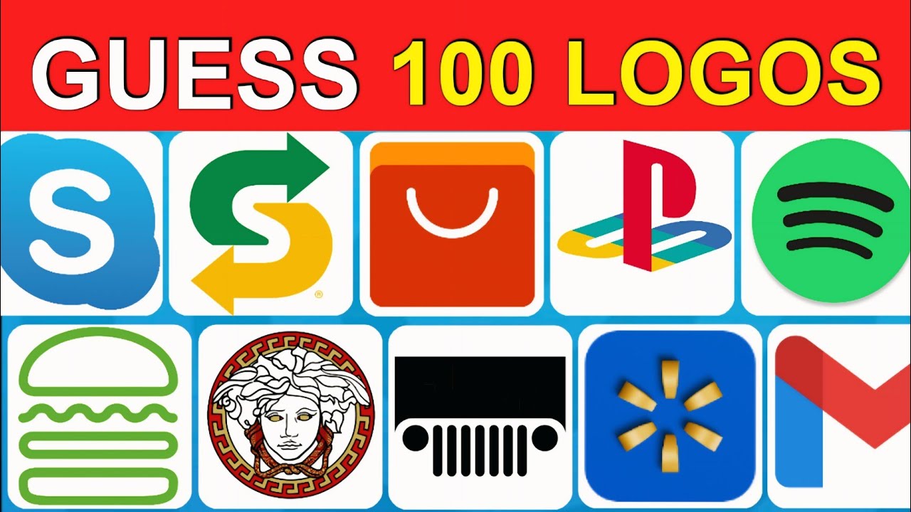 Guess The Logo 🎁🎉 | Guess The Logo IN 3 Seconds | Guess 100 Famous ...