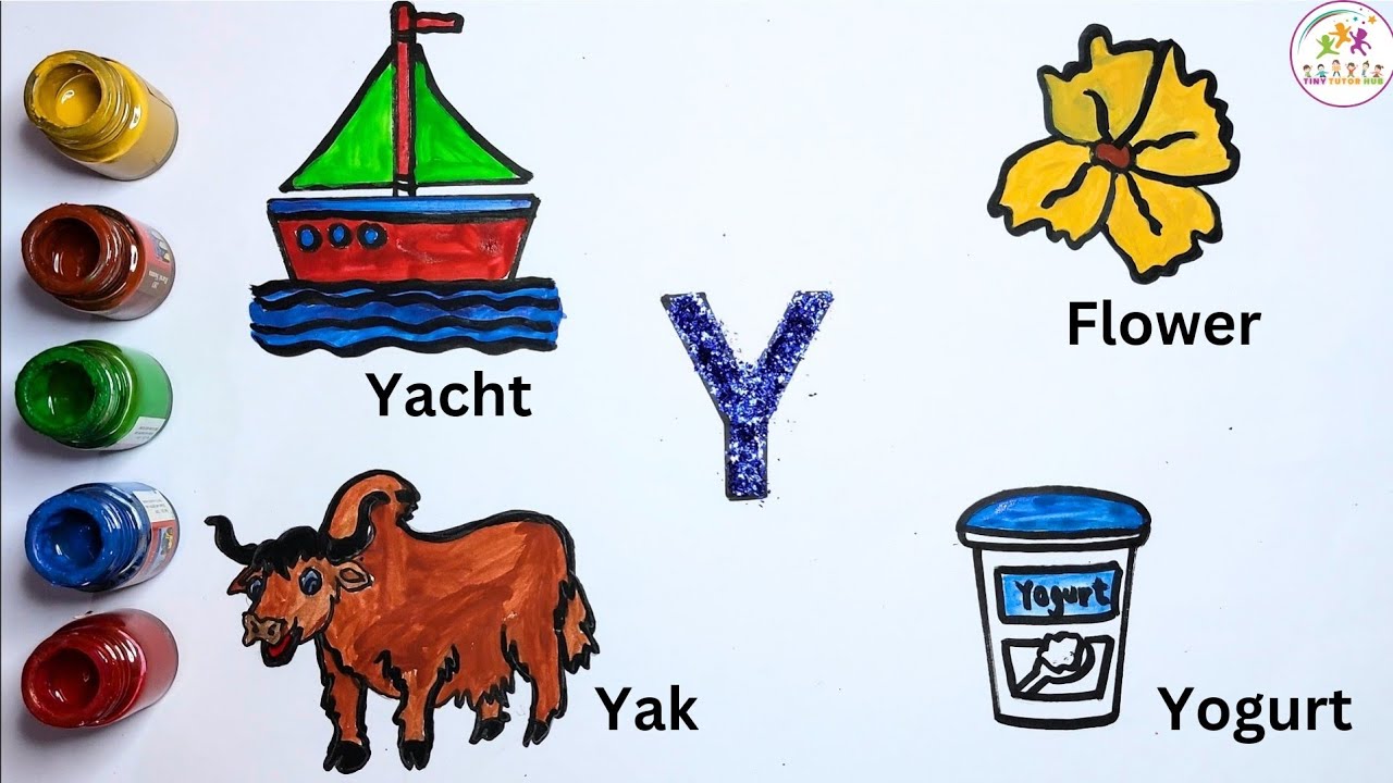 🚤 Learning Words: Discover Y is for Yacht, Yellow, Yak, and Yogurt ...