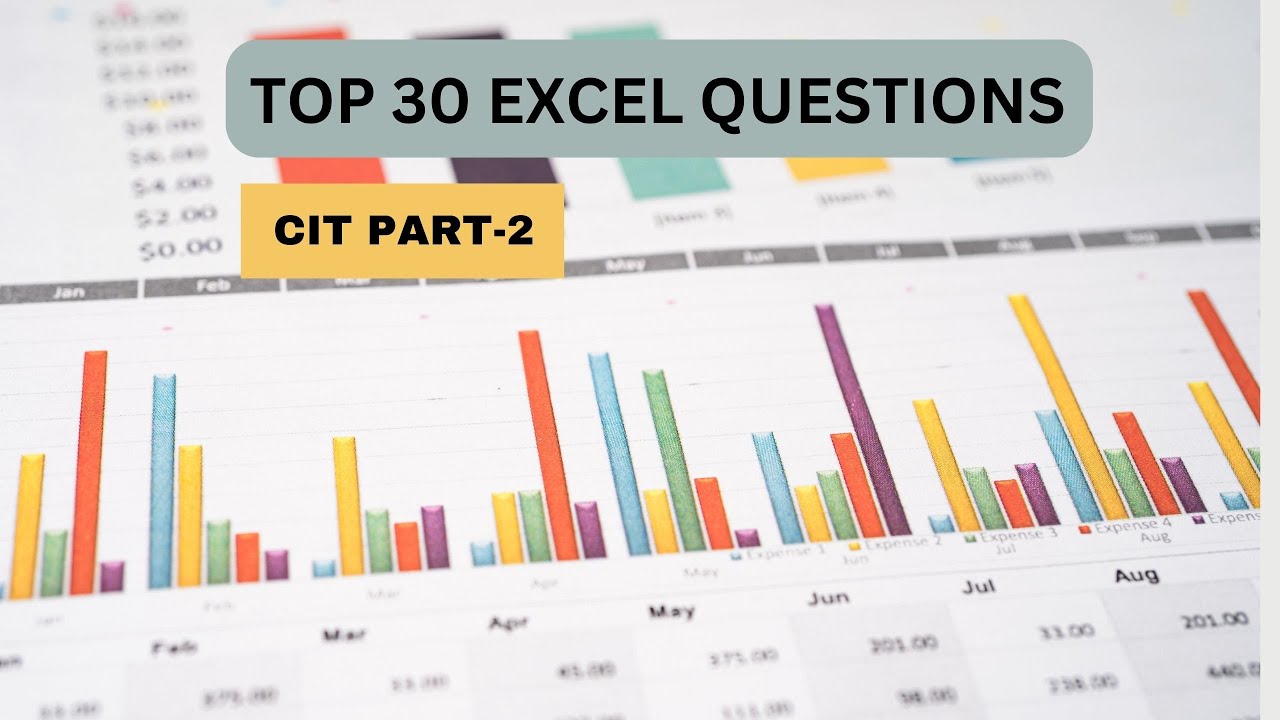 Excel practical 30 #ms #excel #cit #kypexam - YouTube