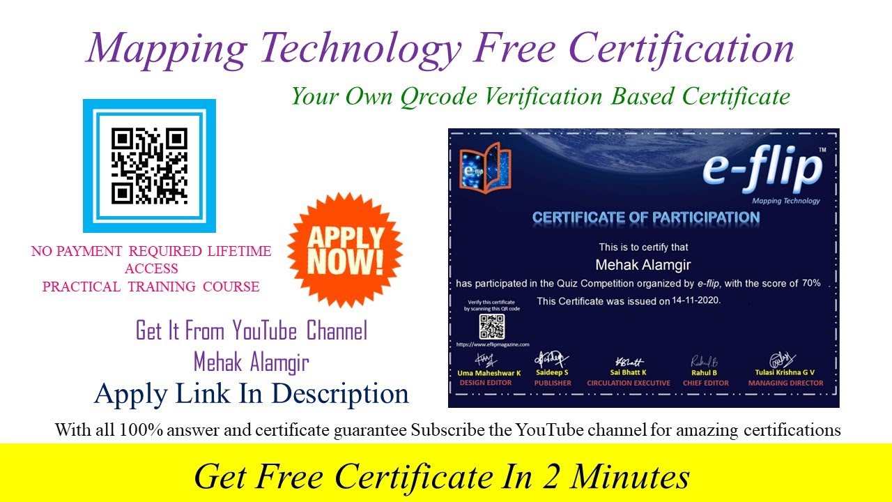 Mapping technology | Technical Quiz Free Certificate | Free Online ...