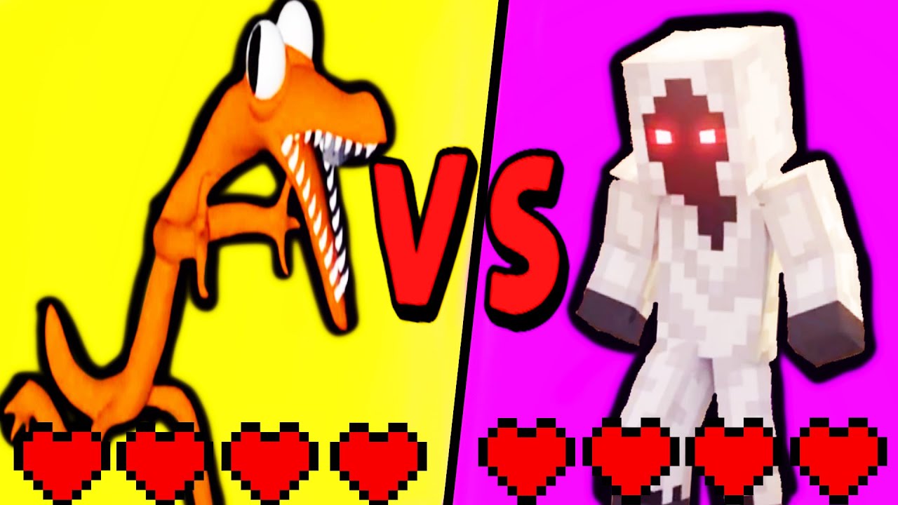 Orange Rainbow Friends Vs Entity 303 battle in minecraft - YouTube