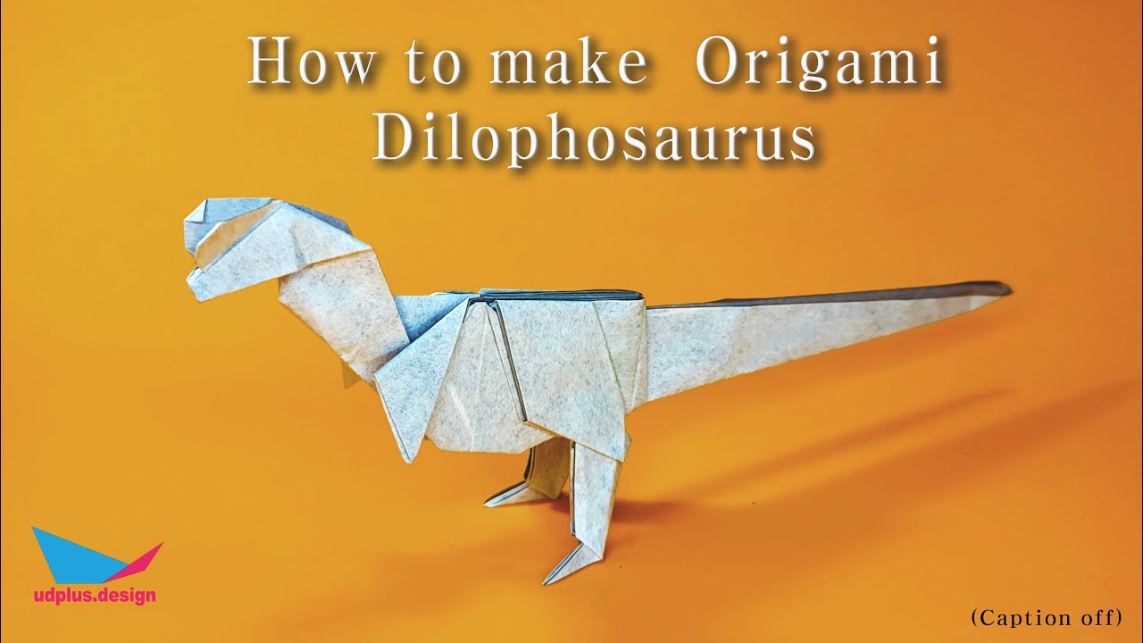 How to Make Origami Dinosaur Dilophosaurus (Caption off videao) - YouTube