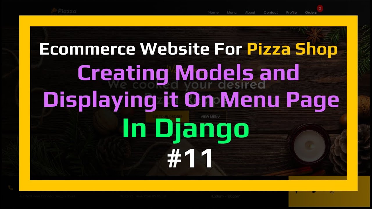 馃敶creating Models And Displaying It Pizza Shop11 Ecommerce Website Series In Django Python