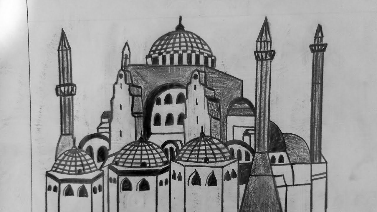 Hagia Sophia Drawing Easy Drawing The Hagia Sophia