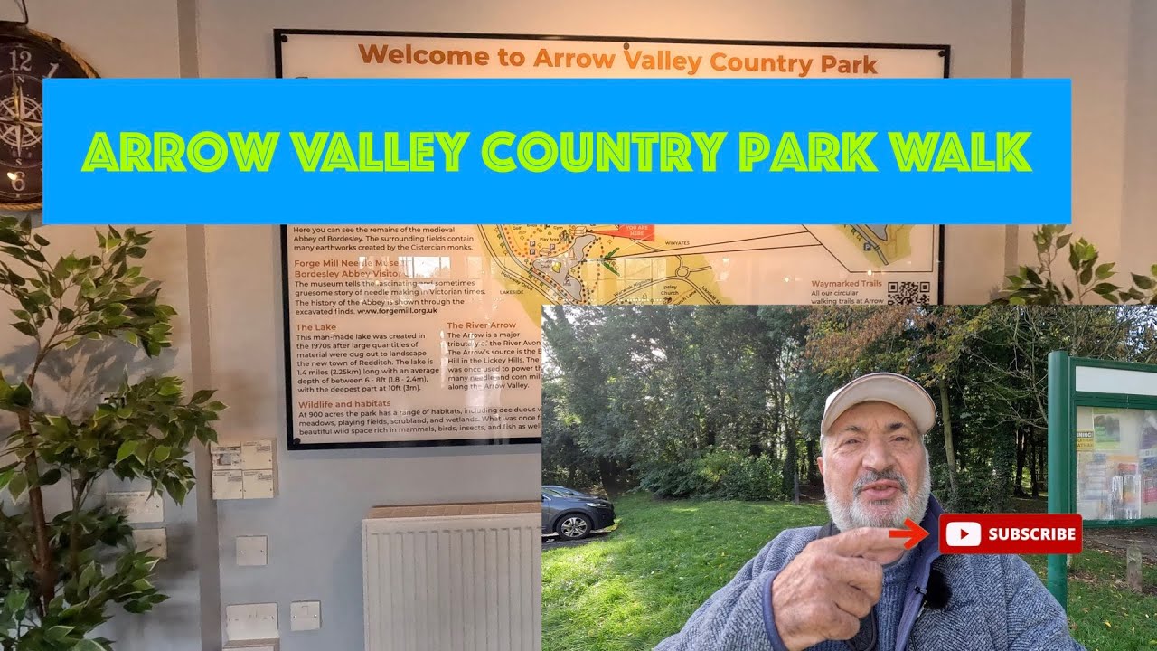 Arrow Valley Country Park Walk - YouTube