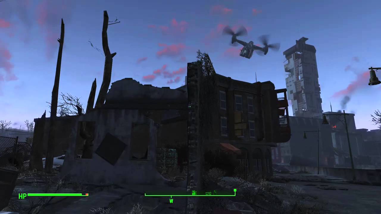 Fallout 4- Vertibird Crash - YouTube