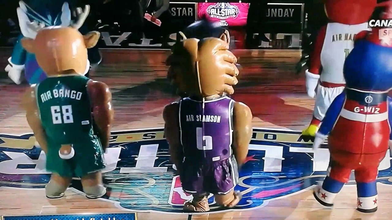 NBA 2017 All Star Game Mascots Dance - YouTube
