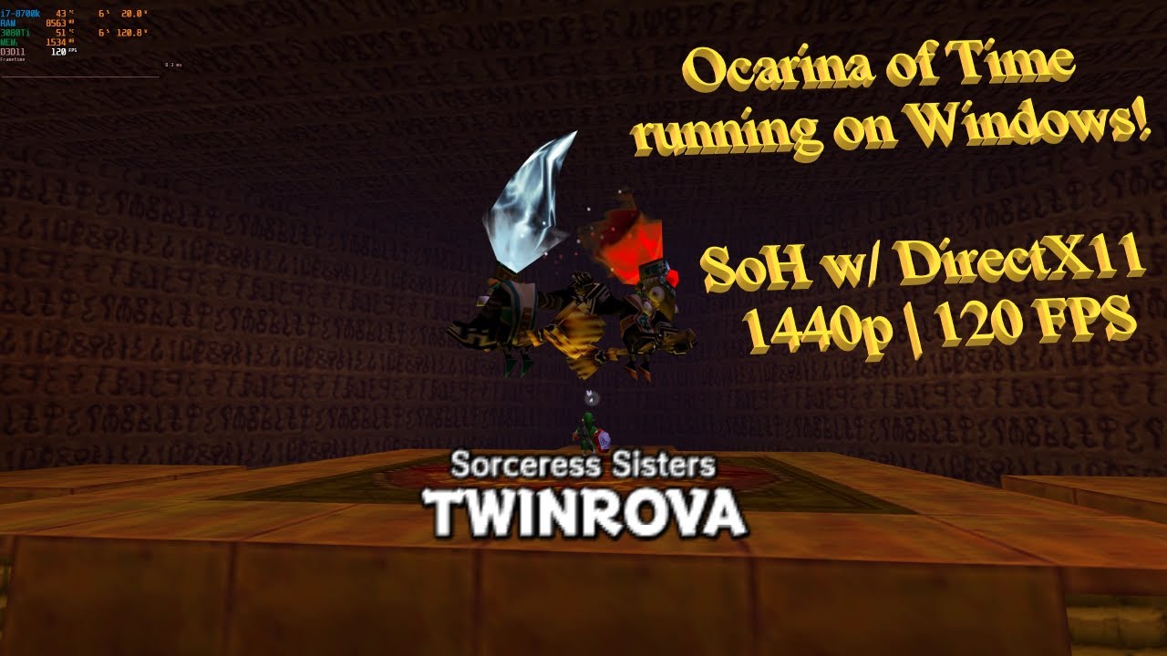 Twinrova Boss Fight W Darknut Pre Fight On Pc 1440p 120fps Youtube