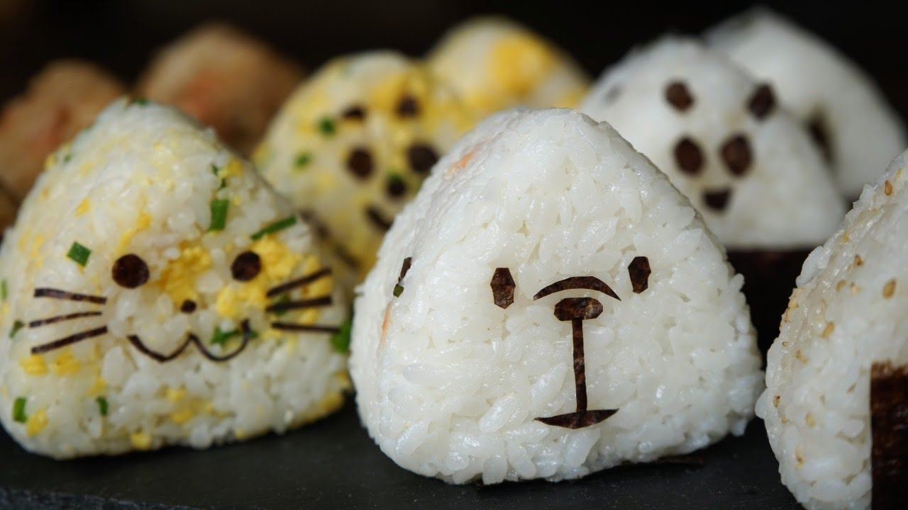 Onigiri : Japanese Rice Balls / 4 versions Morgane Recipes - YouTube