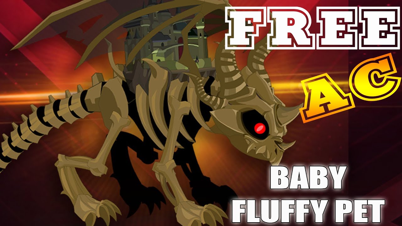 AQW NEW BABY FLUFFY DRAGON RARE PET l FREE CODE GIFTS (DoomDracolich ...