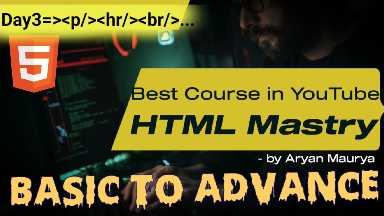 Html mastry course for beginners basic to advanced level Hindi Full Stack Web Developer Day3 p ...