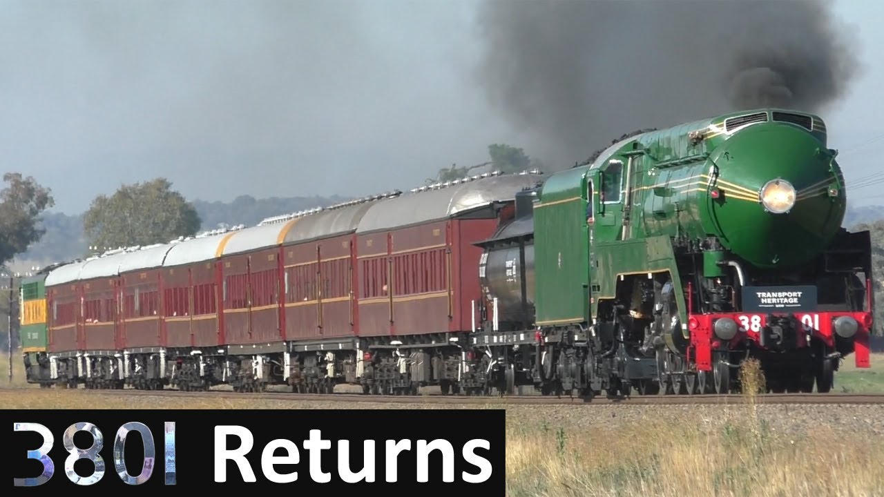 A Legend of Steam - 3801 Returns to Albury! THNSW Albury Shuttles - YouTube