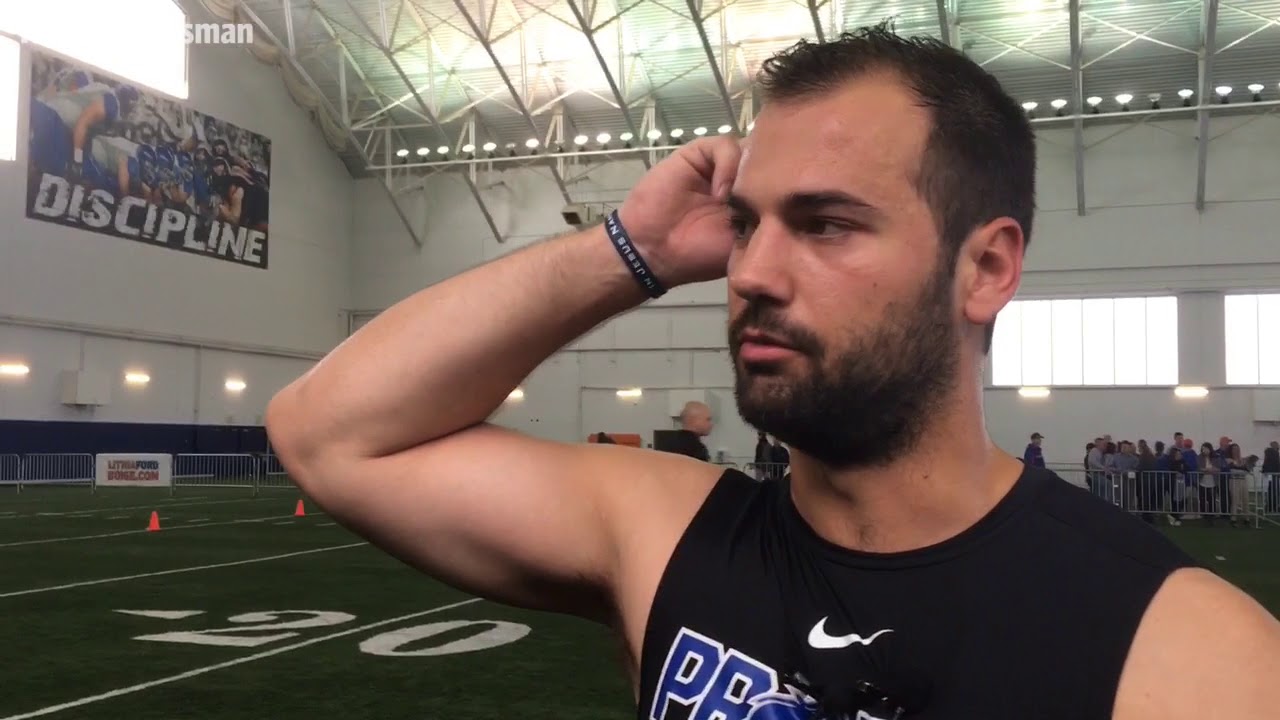 Former Boise State TE Jake Roh discusses pro day and trying snapping ...