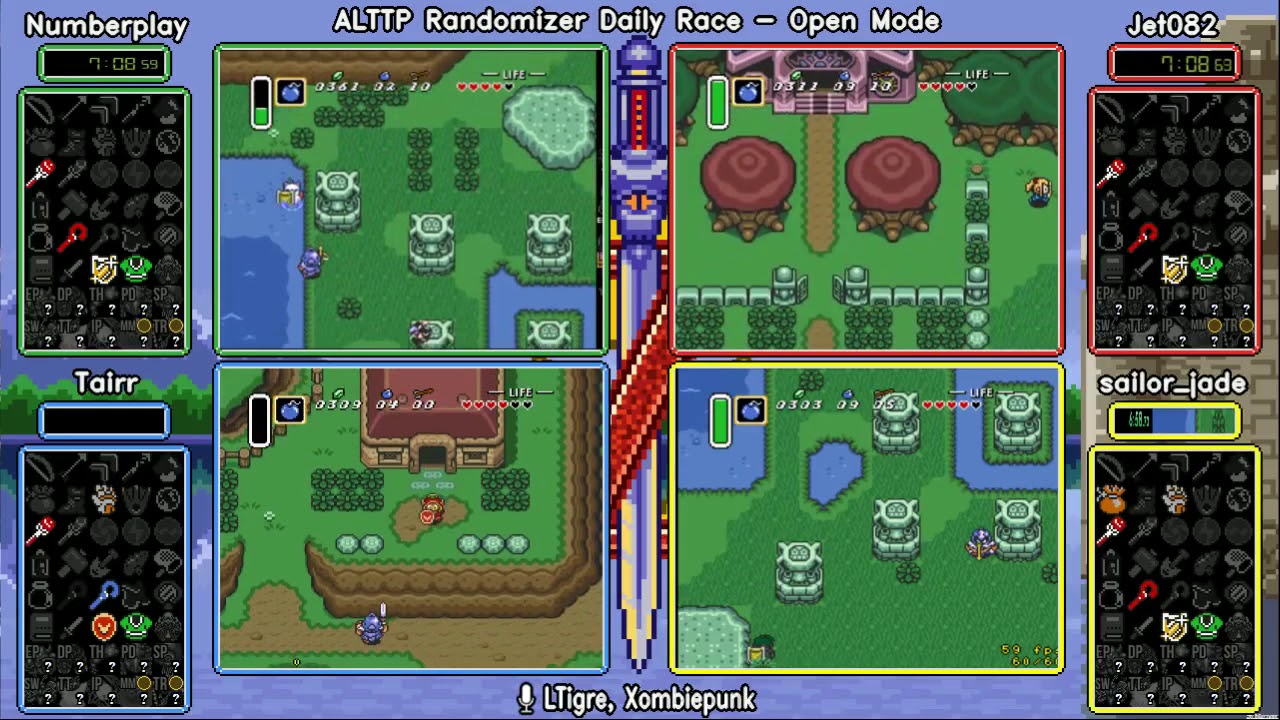 Numberplay vs Jet082 vs Tairr vs Sailor_Jade, Open Mode. ALTTP ...