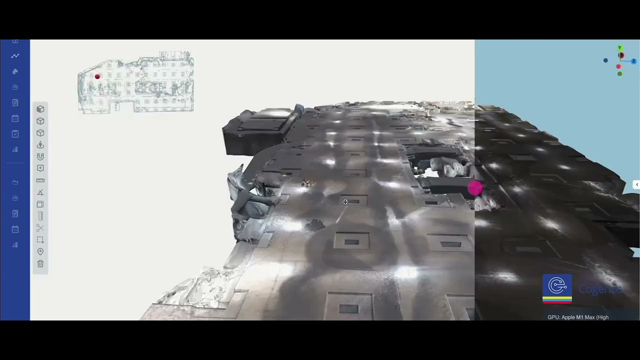 Peel back scans to reveal older stages of work at the same floor. - YouTube