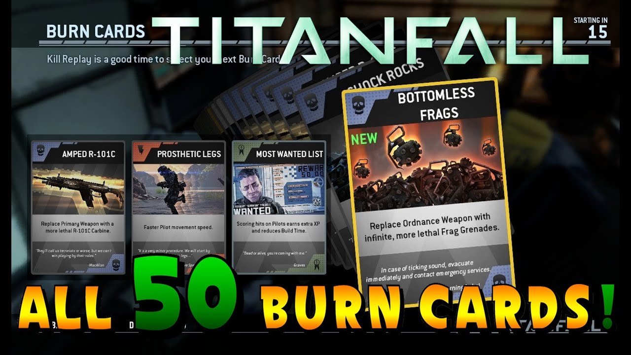 TITANFALL - All 50 "BURN CARDS" Revealed for "TITANFALL" (Titanfall ...