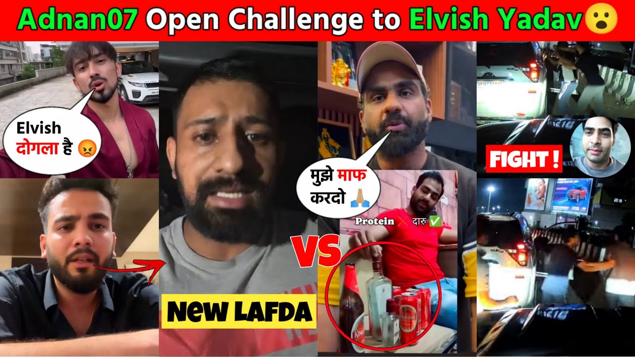 Adnan 07 Open Challenge to Elvish Yadav | Rajat Dalal VS Nitesh Soni ...