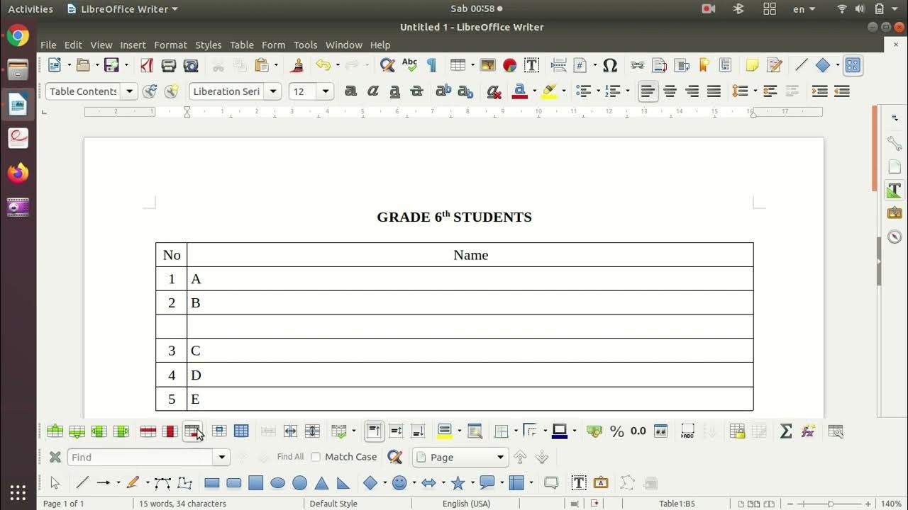 How to Make a Table Using LibreOffice Writer - YouTube