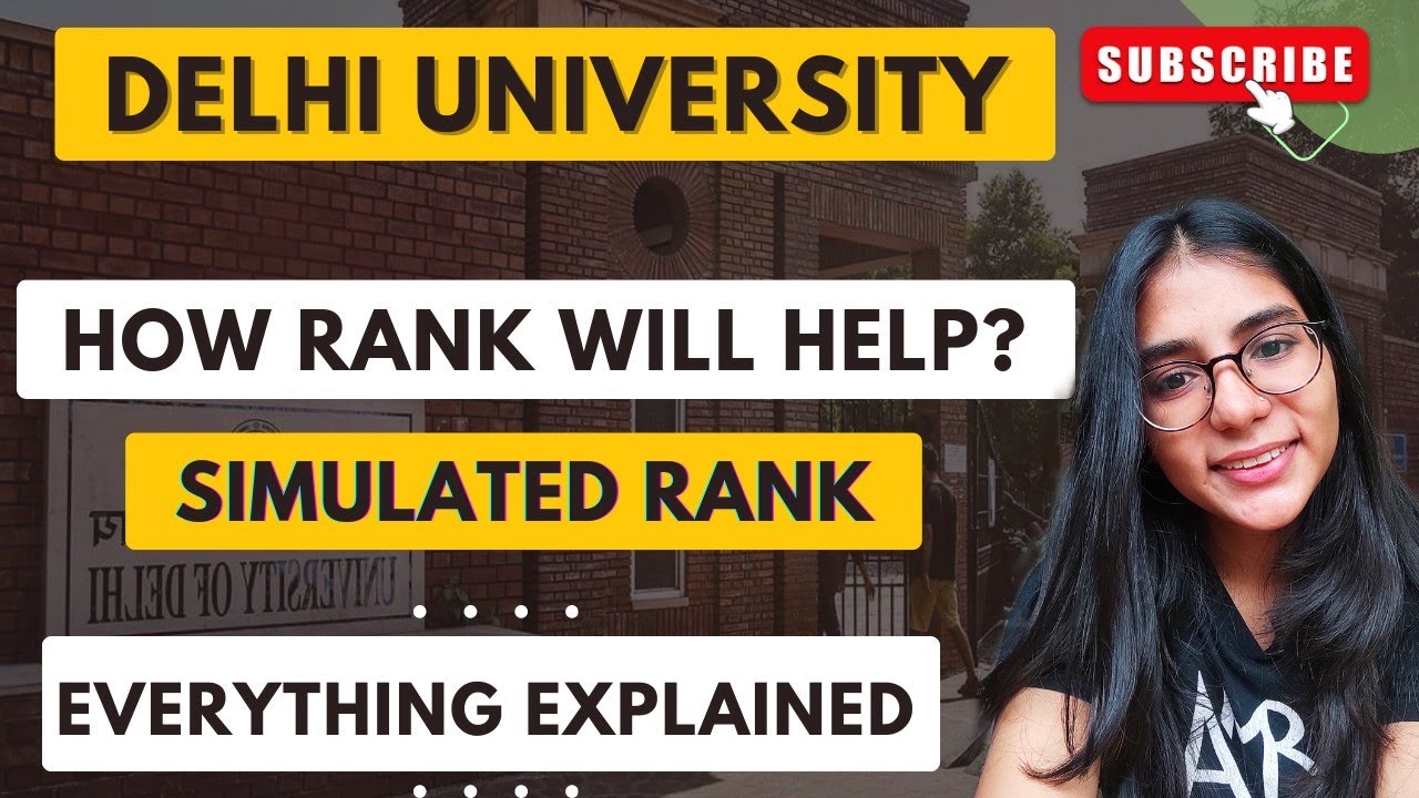 All about SIMULATED RANK | CUET 2023 | DELHI UNIVERSITY - YouTube