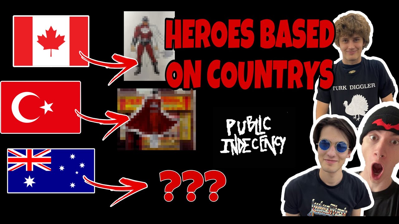 Heroes Based on Country's: Character Design Challenge - YouTube