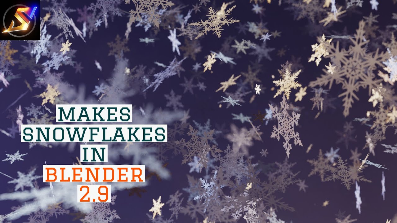 make snowflakes in blender 2.9 - YouTube