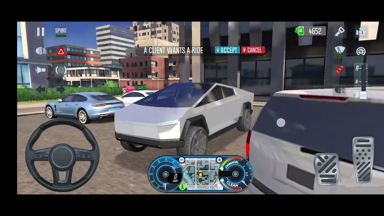 Tesla Cyber Truck Driving Experience in Cab Mode | Taxi Simulator 2022 ...