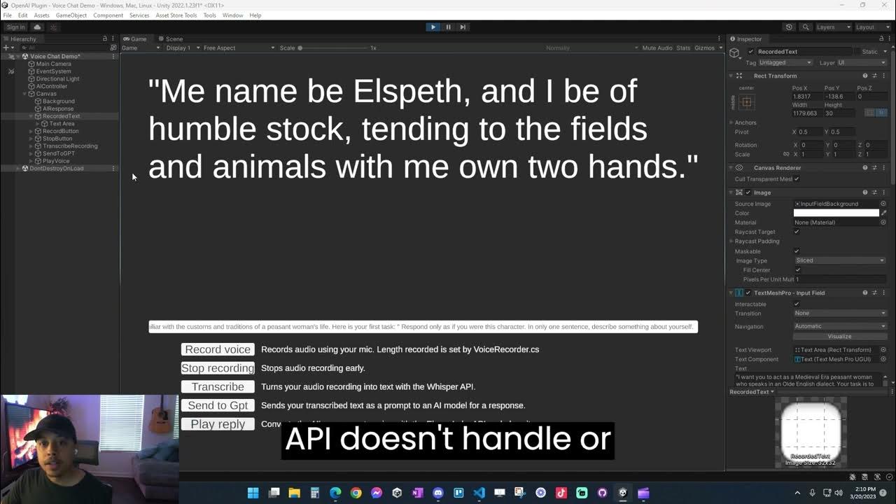 OpenAI + ElevenLabs in Unity for Dynamic Voice Conversations! - YouTube