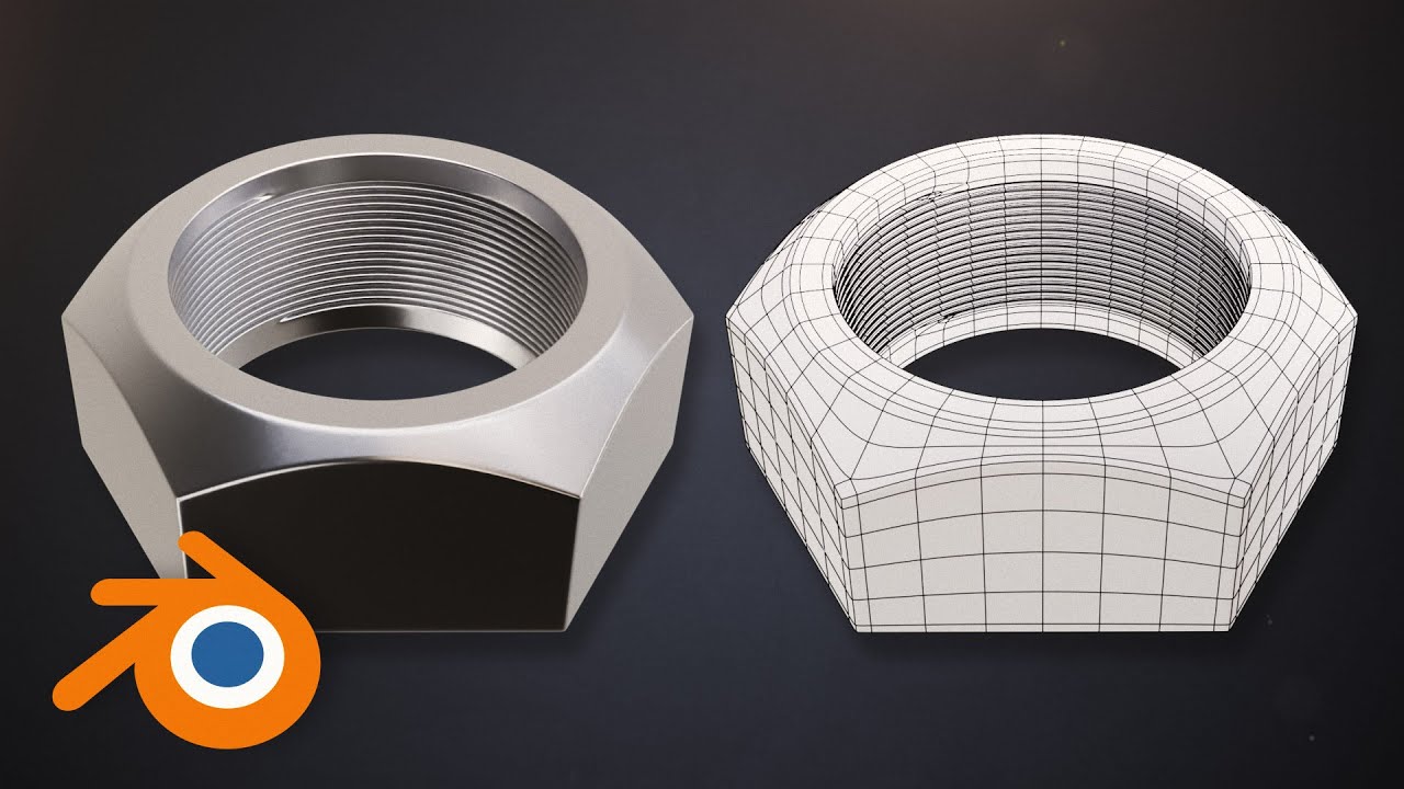 Topology Study : How to Model Threaded Nuts - YouTube