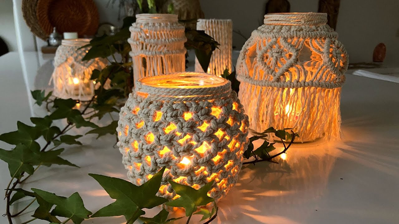 Boho Chic: Macrame Jar Tutorial for a Unique Wedding Decoration! - YouTube