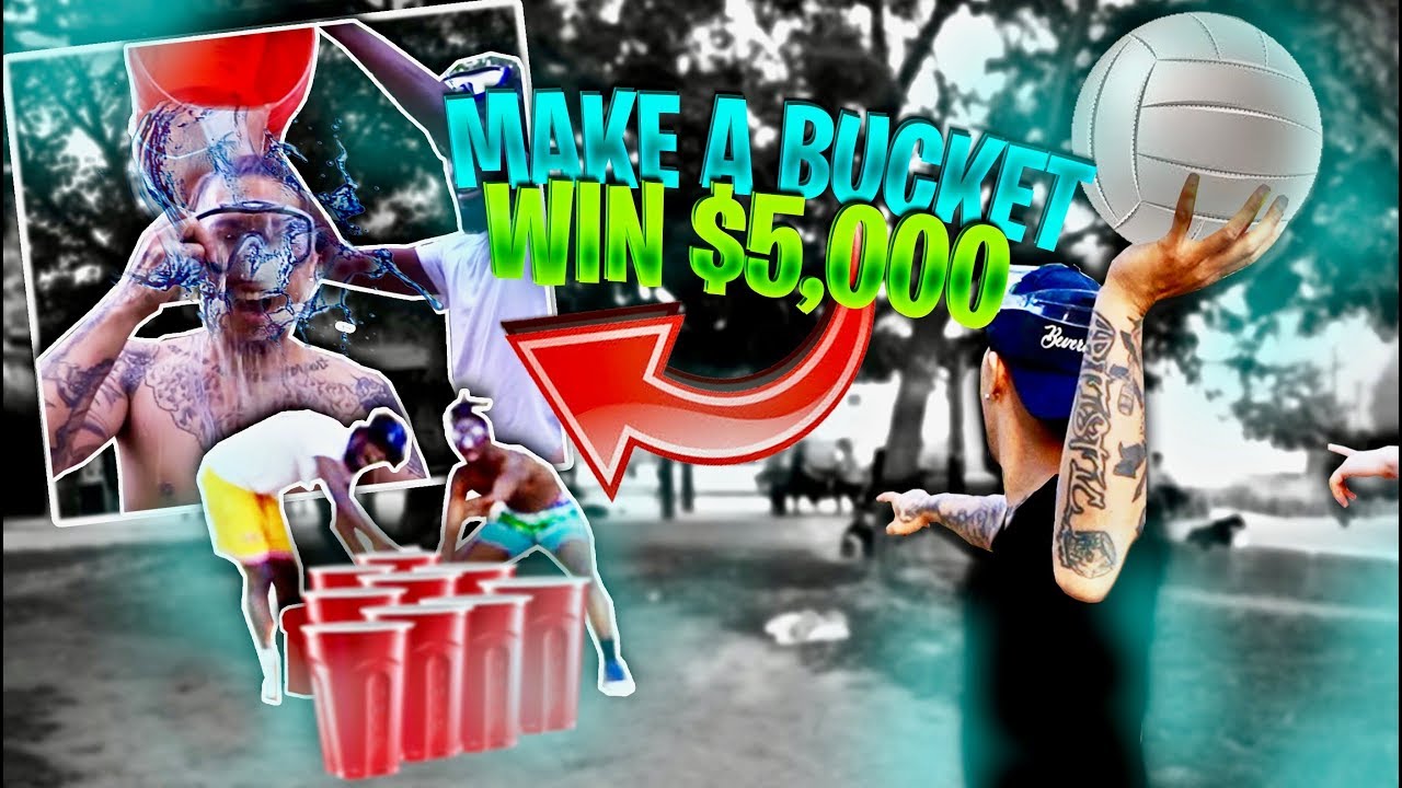 Throw the Ball in Make All 10 Buckets, Win $5,000 - YouTube