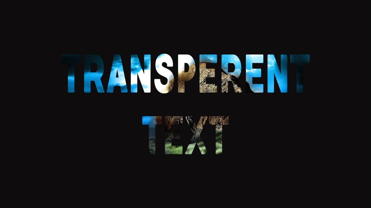 create simple Transparent Text Effect in after effects| After Effects ...