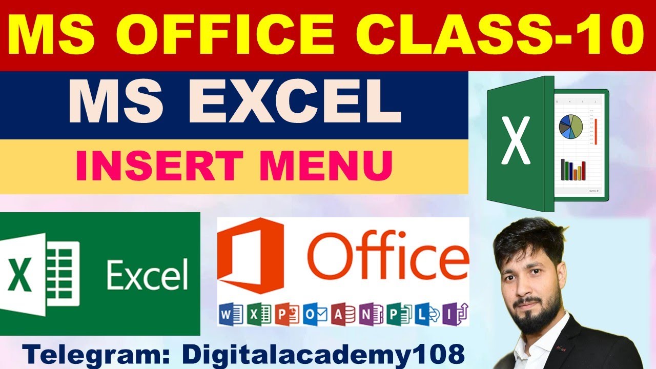 MS OFFICE CLASS 10 EXCEL INSERT MENU #excel #insert #msoffice2021 - YouTube