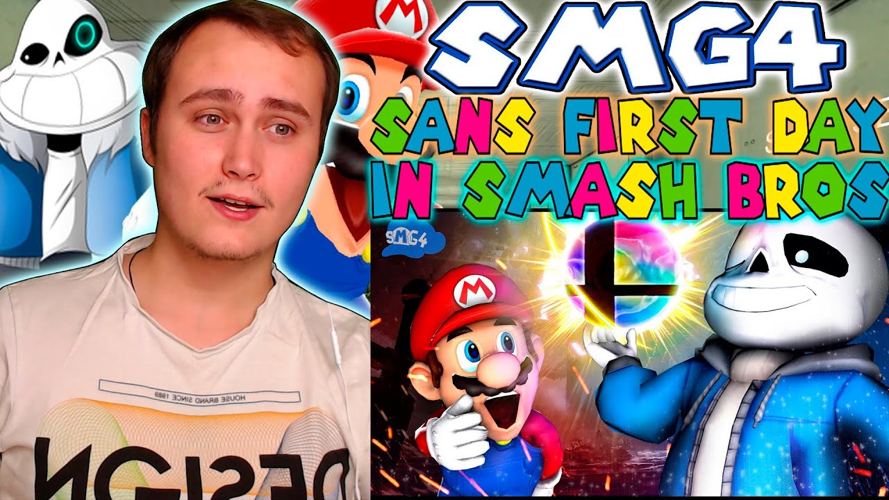 SMG4: Sans's First Day In Smash Bros | Reaction | Undertale Sanesss ...