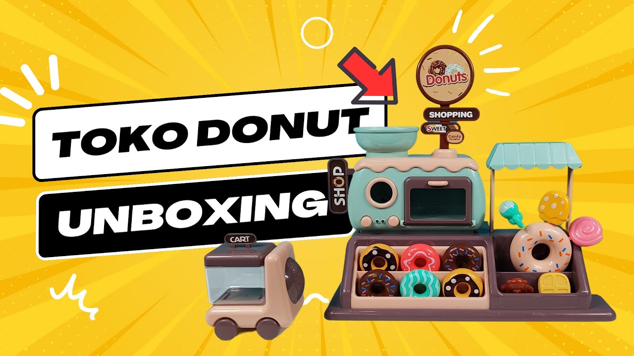 Buka Kotak Mainan Toko Donut - Mini Candy Paradise Donuts Shop - YouTube