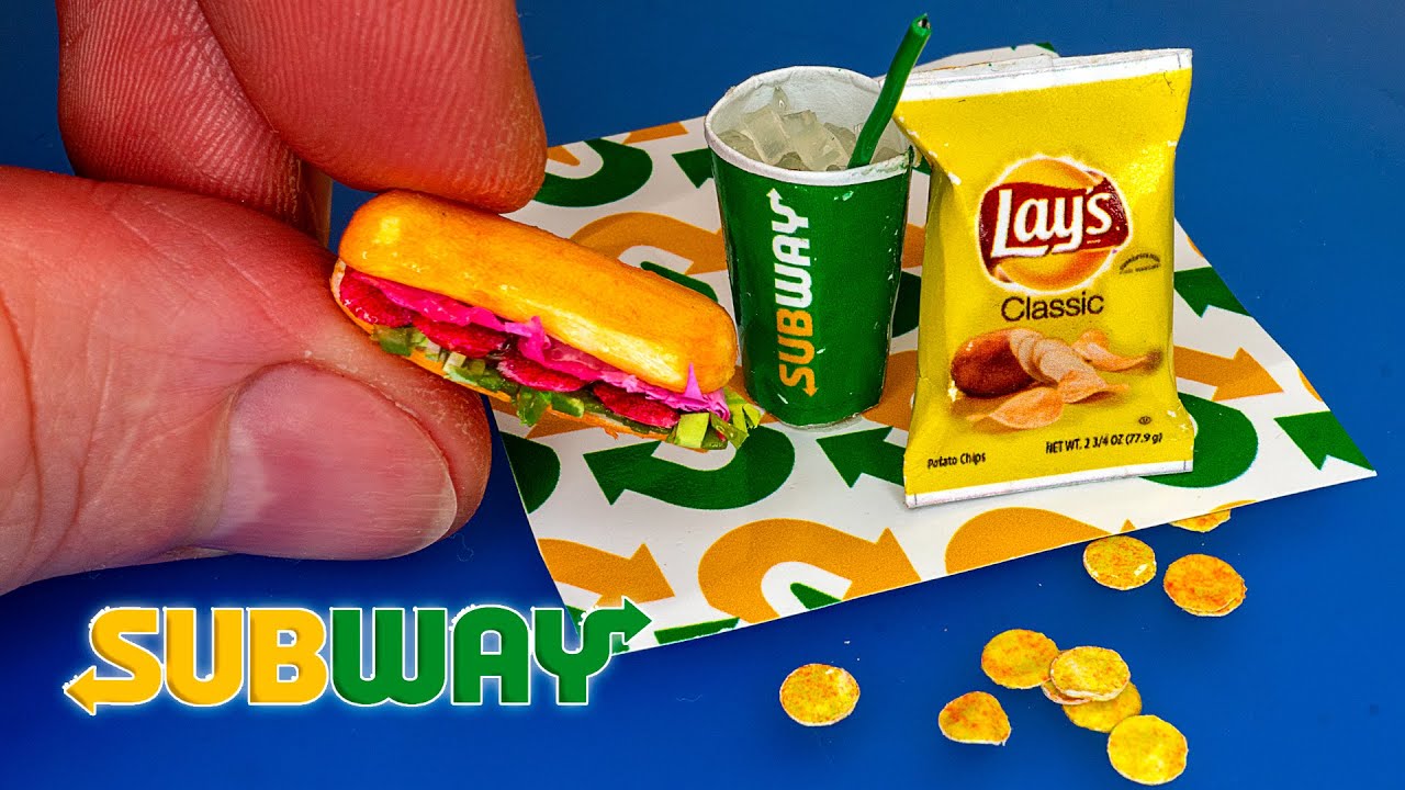 How to make mini food Subway restaurants for DollHouse - Tutorial | No ...