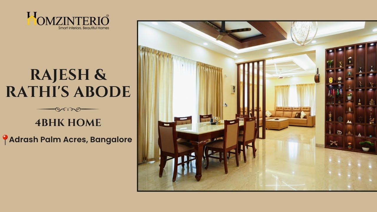 Adarsh Palm Acres | 4BHK Lavish Villa Interior Design in Bangalore ...